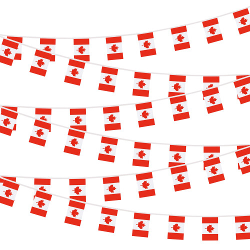 Canada Flags CA Canadian Small Mini String Banner Flags Miniature ...