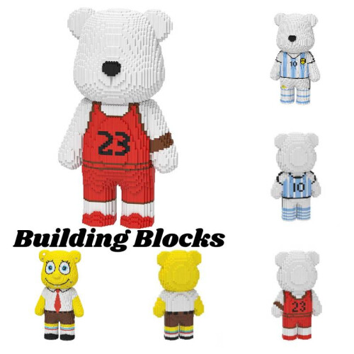 Bearbrick Cartoon Mini Building Blocks Diy Kids Educational Toy Colors ...