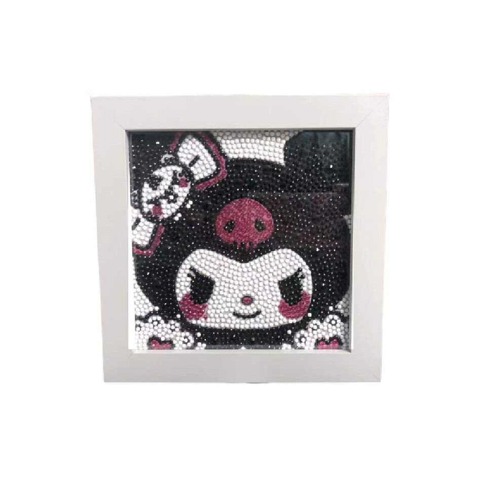 (Black) Sanrio Diamond Kuromi Picture Frame Diy Handmade Stickers ...