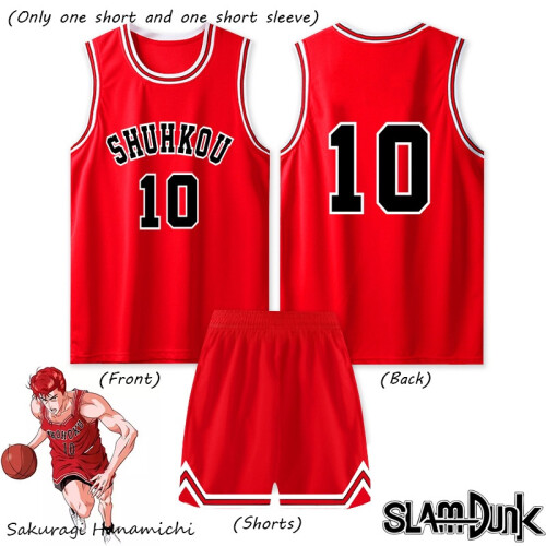 (Sakuragi Hanamichi, Aldult M) Slam Dunk Cosplay Costume Sakuragi ...