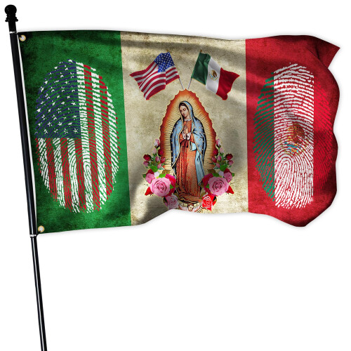 Drapeau mexicain 90 x 150 cm, drapeau américano-mexicain extérieur avec ...