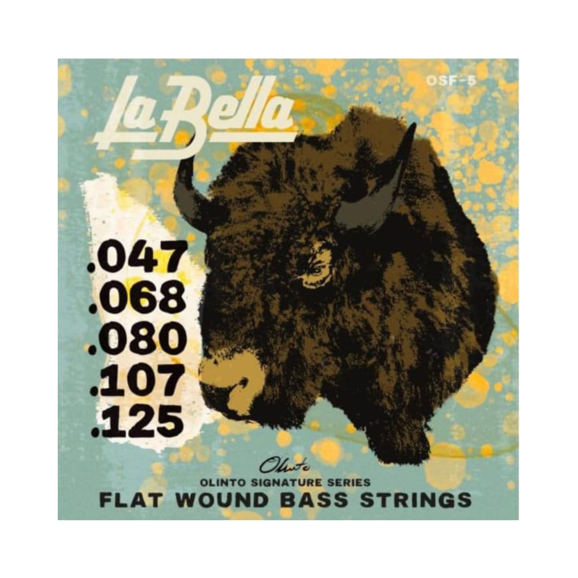 La Bella OSF-5 Olinto Signature Flat Wound -bassosetti, 5-kielinen, 47 ...