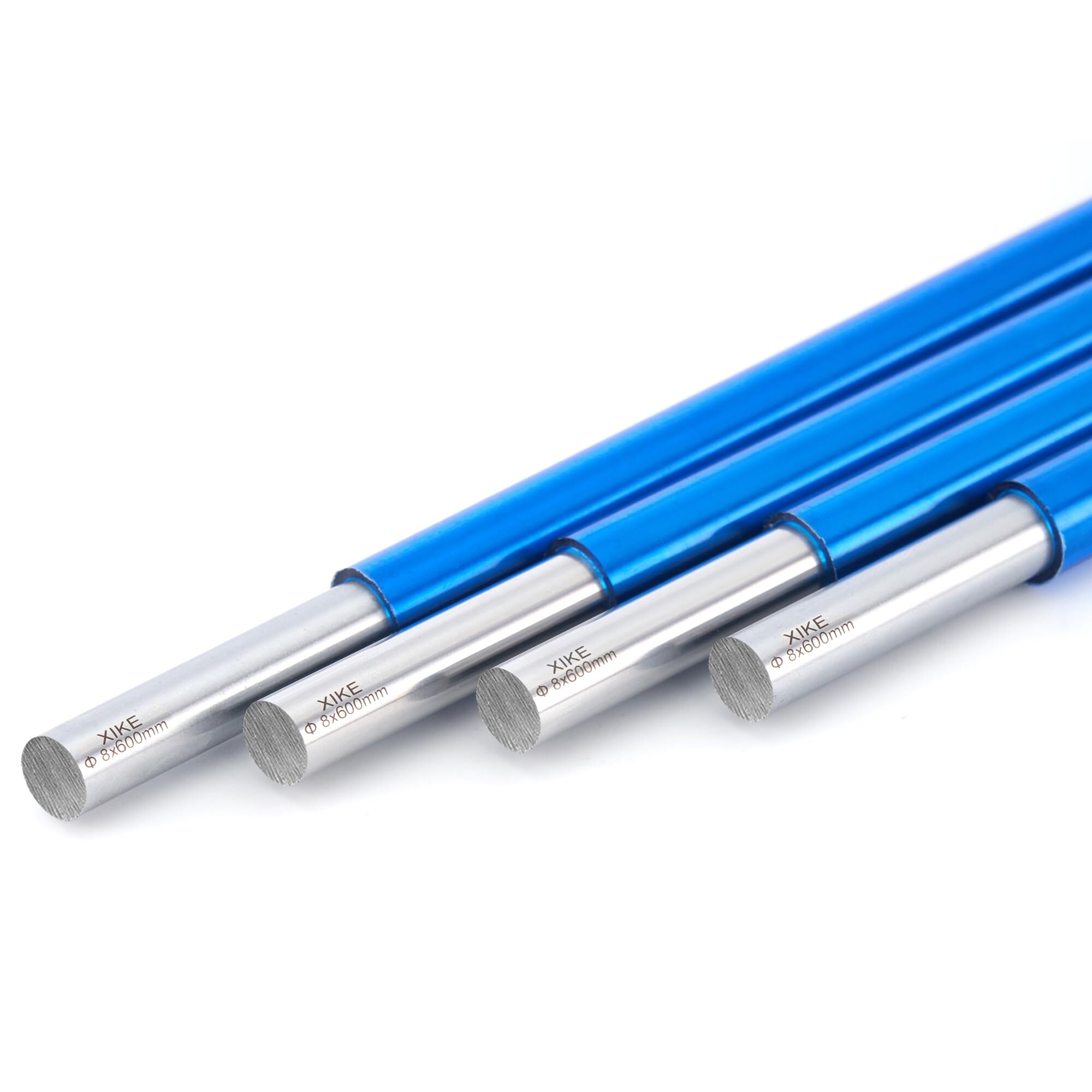 Xike 4pcs 8 mm x 600 mm Case de tige en acier durci chrome tiges de ...