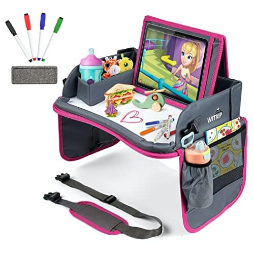 Plateau de voyage pour enfants WITRIP avec tableau effaçable à sec ...
