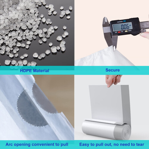 Sacs poubelles cordon Code N, lot de 50, 2 paquets | 1,2 mil | Sacs ...