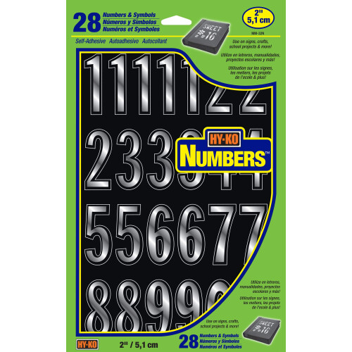 Hy-Ko Products MM-32N Self Adhesive Vinyl Die Cut Numbers 2"""" High ...