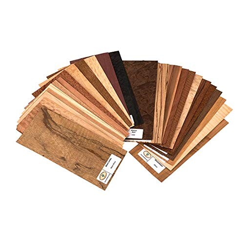 Sauers Exotic Species Wood Identification Kit & Wood Veneer Sample Pack ...