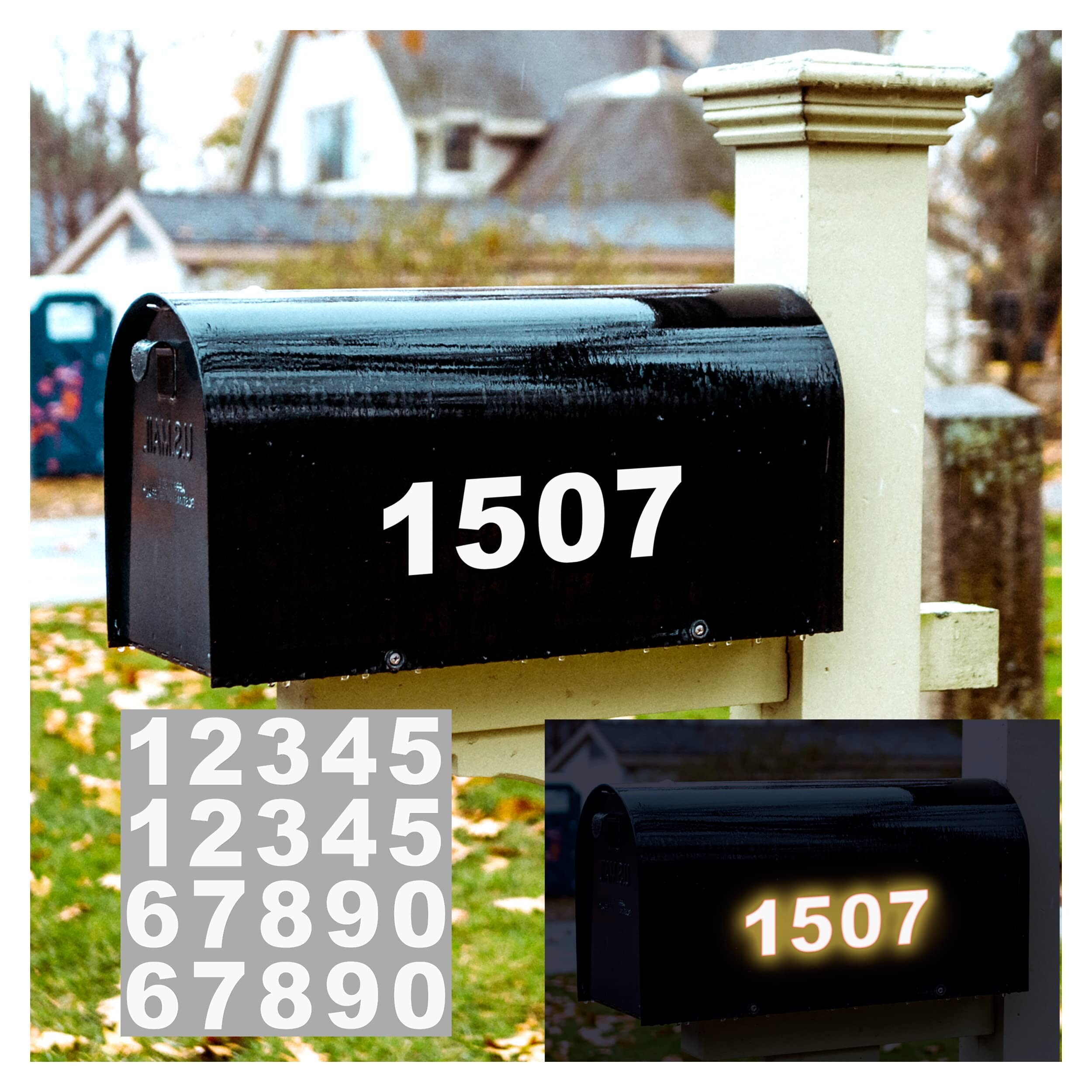 iSYFIX Reflective Vinyl Numbers Stickers - 3 Inch Self Adhesive (2 Sets ...