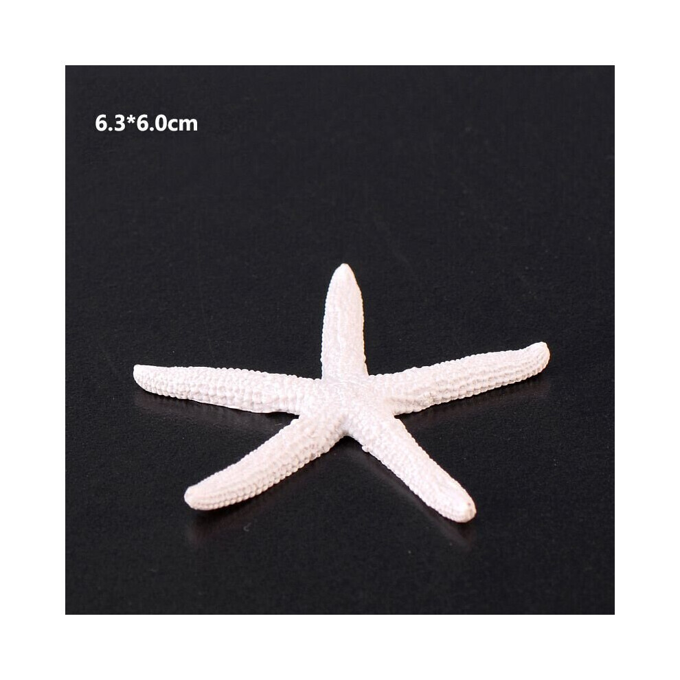 (Estrella blanca (6,3 x 6,0 cm)) Adorno de resina de coral para acuario ...