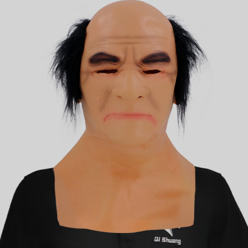 (Bald Uncle) Creative Long Hair Beautiful Woman Costume Mask Perfect ...