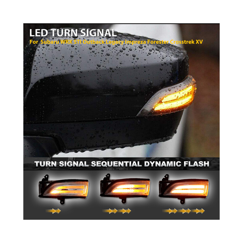 (Lentille fumée) JDM Spec Flash séquentiel LED rétroviseur latéral DRL ...