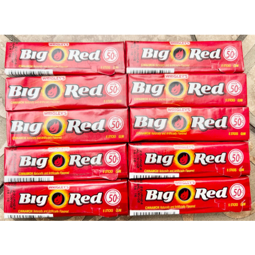Big Red Cinnamon Chewing Gum Wrigleys 10x5 stick Packs American Gum ...
