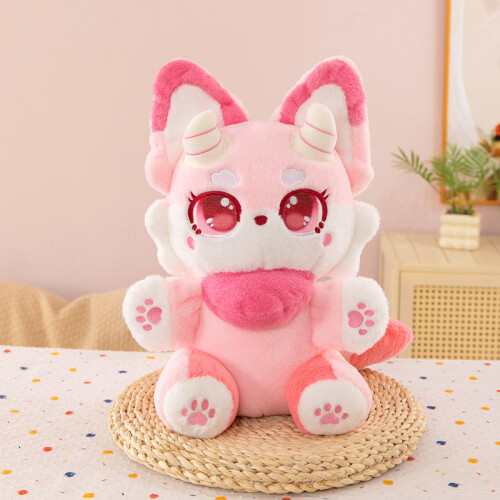(Pink,45cm)Niedlicher Fantasy Dämon Fuchs Plüschtier entzückend Cartoon ...