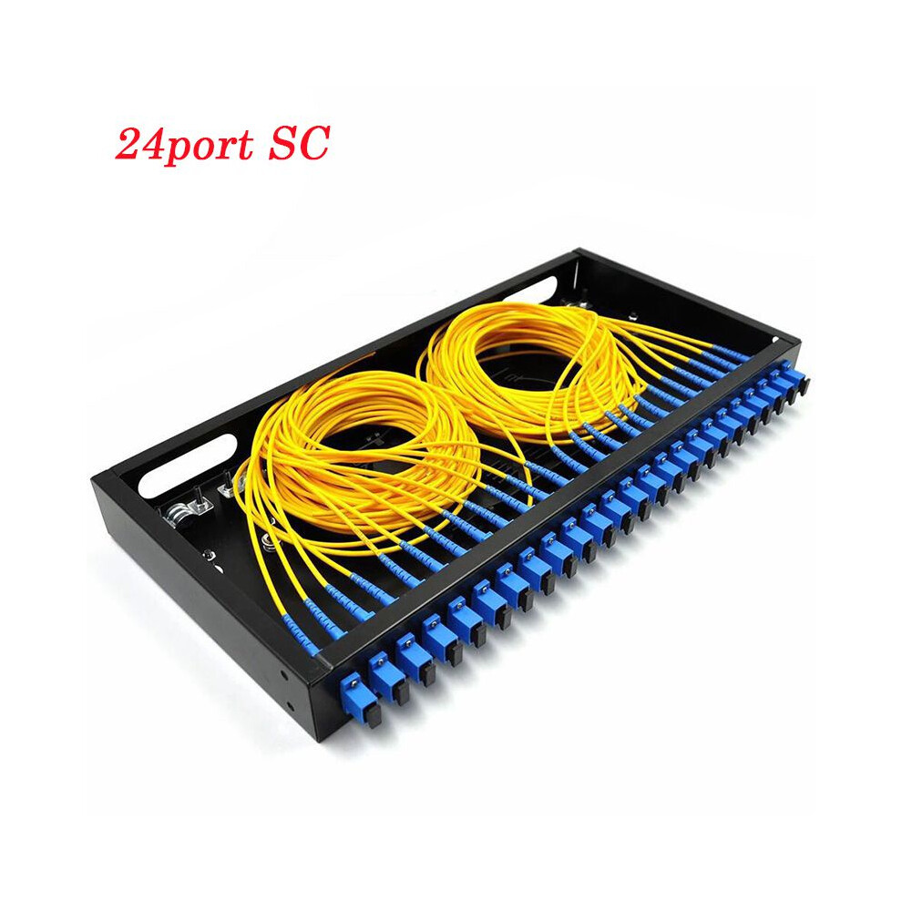 (Empty Box)24 Ports LWL Patchpanel Sc Pigtail Adapter ODF 1HE LWL ...