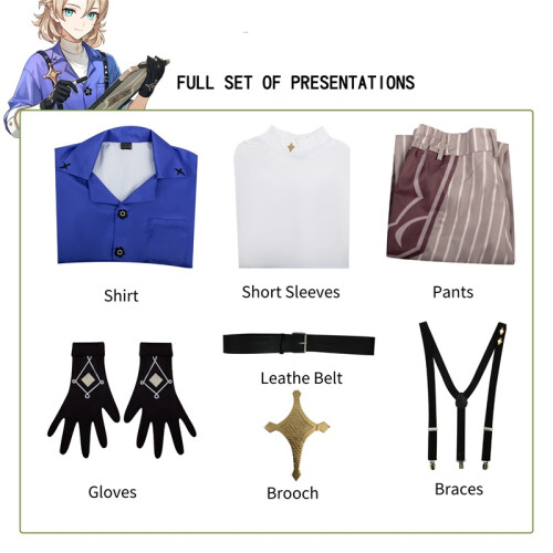 (XS) Albedo Genshin Impact Cosplay Costume Set Terylene Party Fans Gift ...