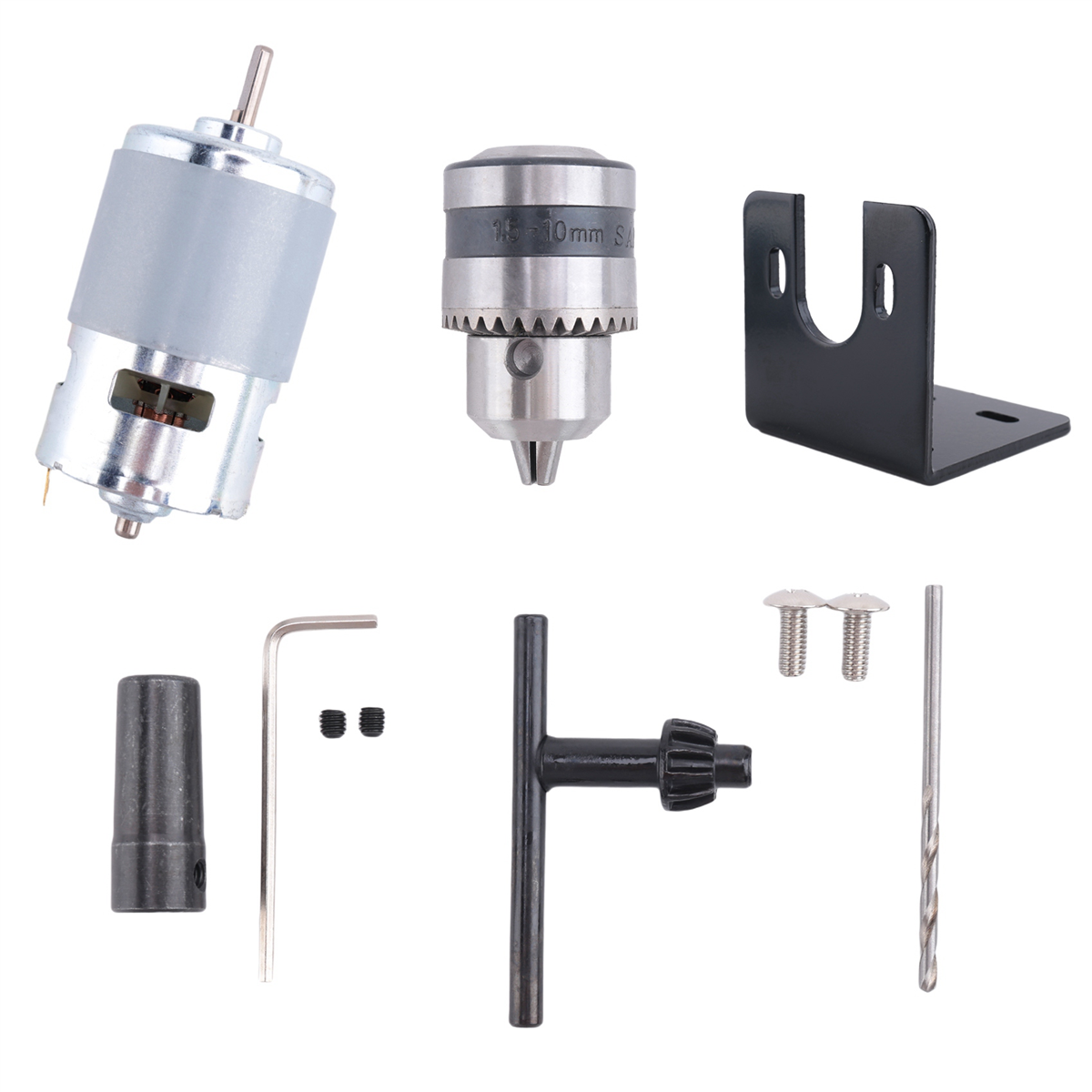 Tour à moteur 775 10 000 tr/min CC 12 V avec mini mandrin de perceuse à ...