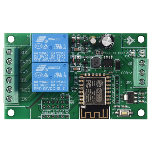 Esp8266 Esp-12F Wifi Relay Module 2Channel 5V/8-80V Network Switch for Ide Smart Remot Control ...