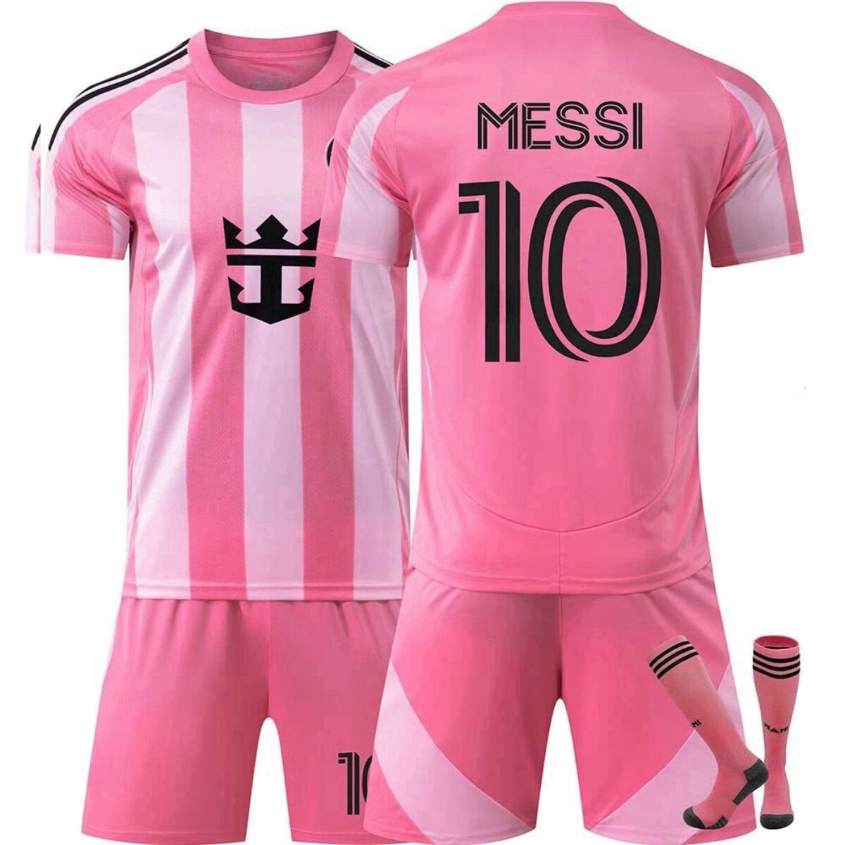 (18(100-110CM)) 2025 Home Miami Pink Activewear No.10 MESSI Football ...