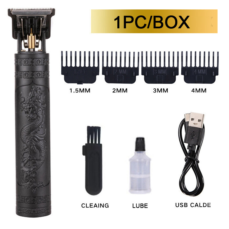 (noir) Tondeuse à cheveux électrique rétro T9, rasoir professionnel pour hommes, tondeuse ...