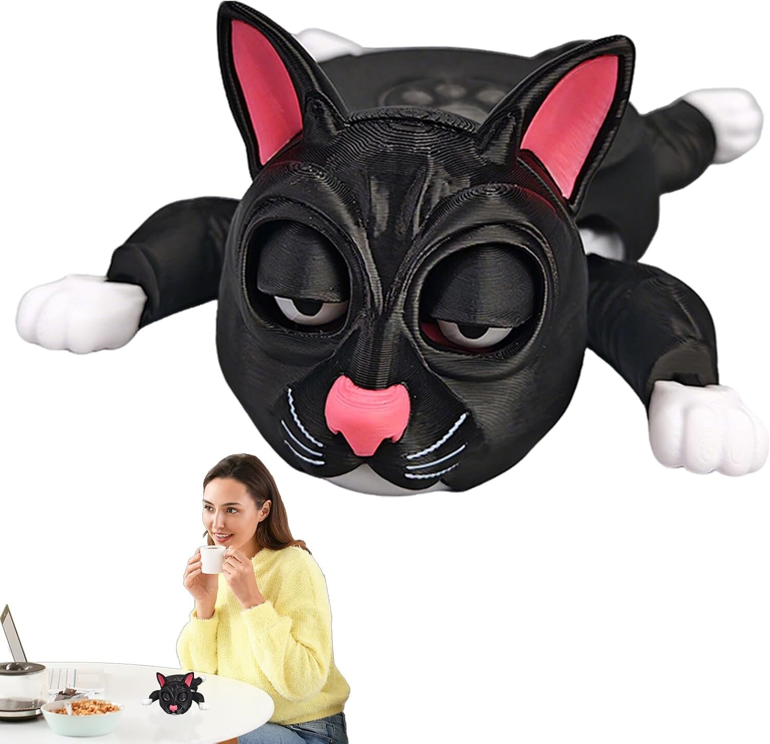 (Black) Cat Coasters for Drinks | Fun Drink Coasters Cat Decor ...