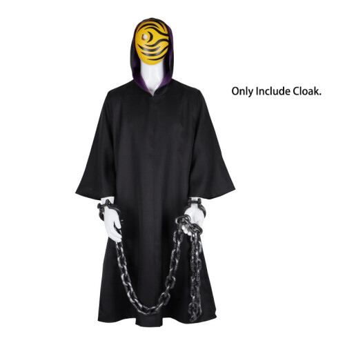 (Cloak) Akatsuki Naruto Tobi Uchiha Obito Robe Cloak Mask Costume ...
