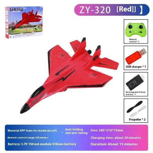 (ZY-320 Rojo) Nuevo avión de control remoto con luces LED ZY320 2.4G ...