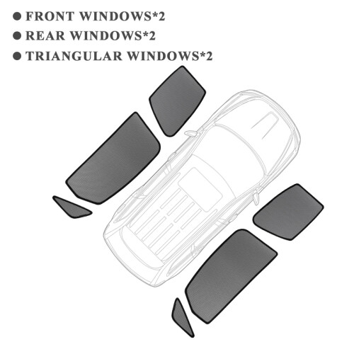(6 STK Side Vehicle Window Parts Vinduer) For Volkswagen VW ID.4 ID4 ...