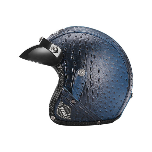 (XL-3) Vintage Motorhelm Cafe Racer Casco Street Riding Casque Retro ...