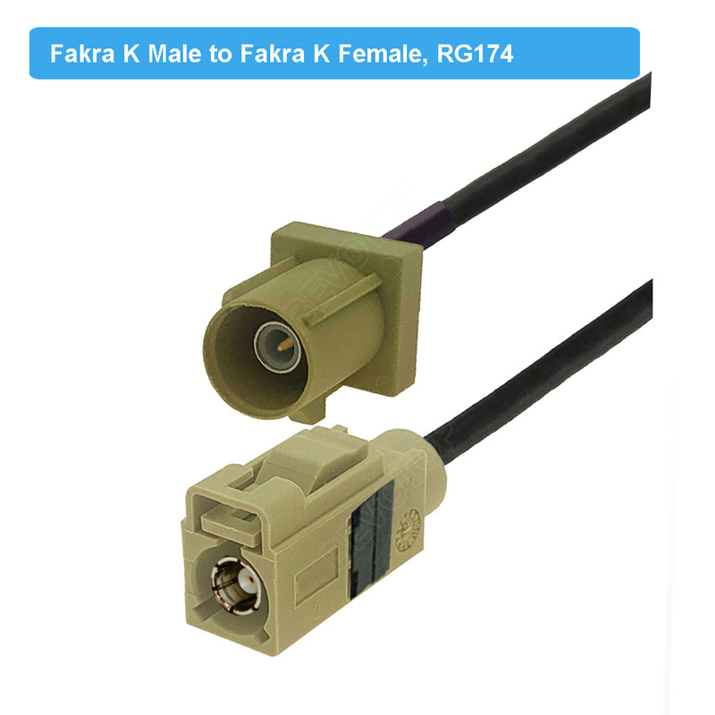 (2M-Fakra K M vers femelle) Câble RG174 Fakra A B C D E F G H I K Z ...