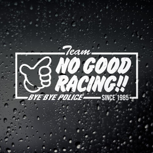 (XL 30cm wide-Black)Black/White Team No Good Racing JDM Japanese Car ...