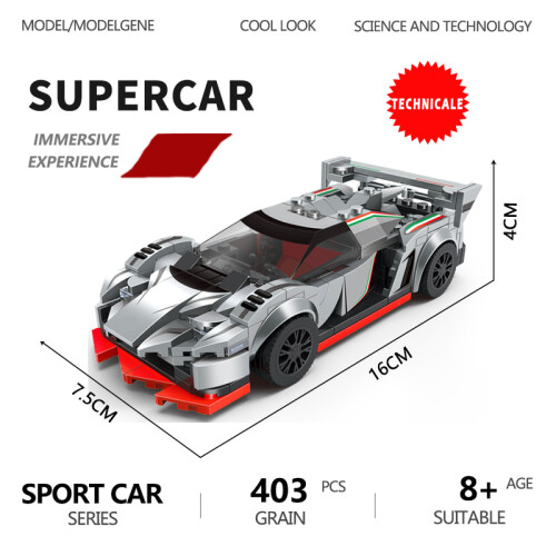 (Poison MINI CAR) Super Racing Sports Car Mini Car Building Blocks ...