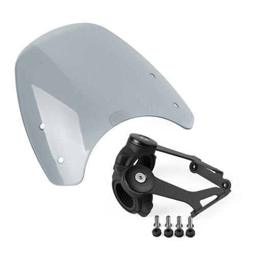 (Smoke)Motorcycle Windshield Windscreen Flyscreen Wind Deflector For ...
