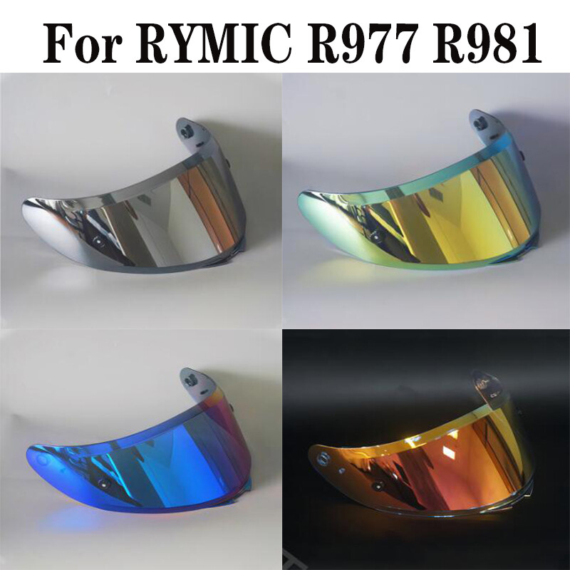 (Rouge thé foncé) Lentille de casque de moto pour RYMIC R977 R981 Personnalité cool Jour et nuit ...