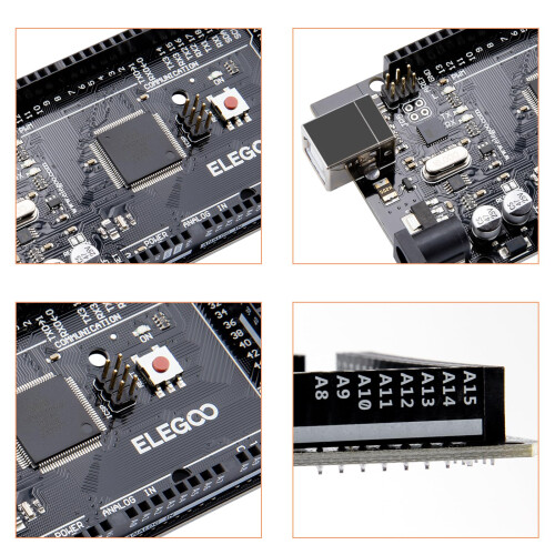 ELEGOO MEGA 2560 R3 Controller Board Compatible with Arduino IDE with ...