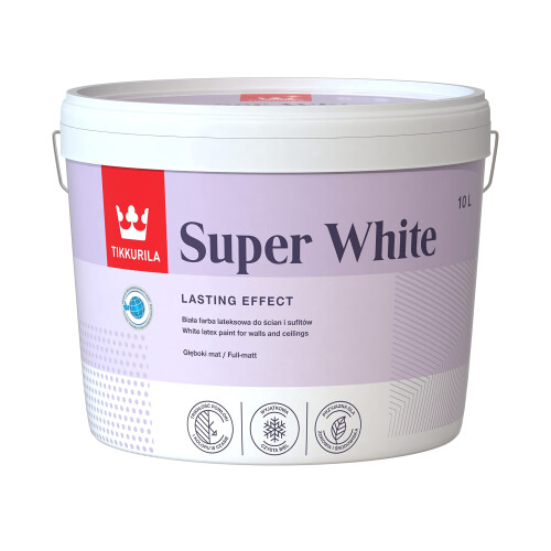 TIKKURILA Super White - Full Matt Paint For Walls & Ceilings ...