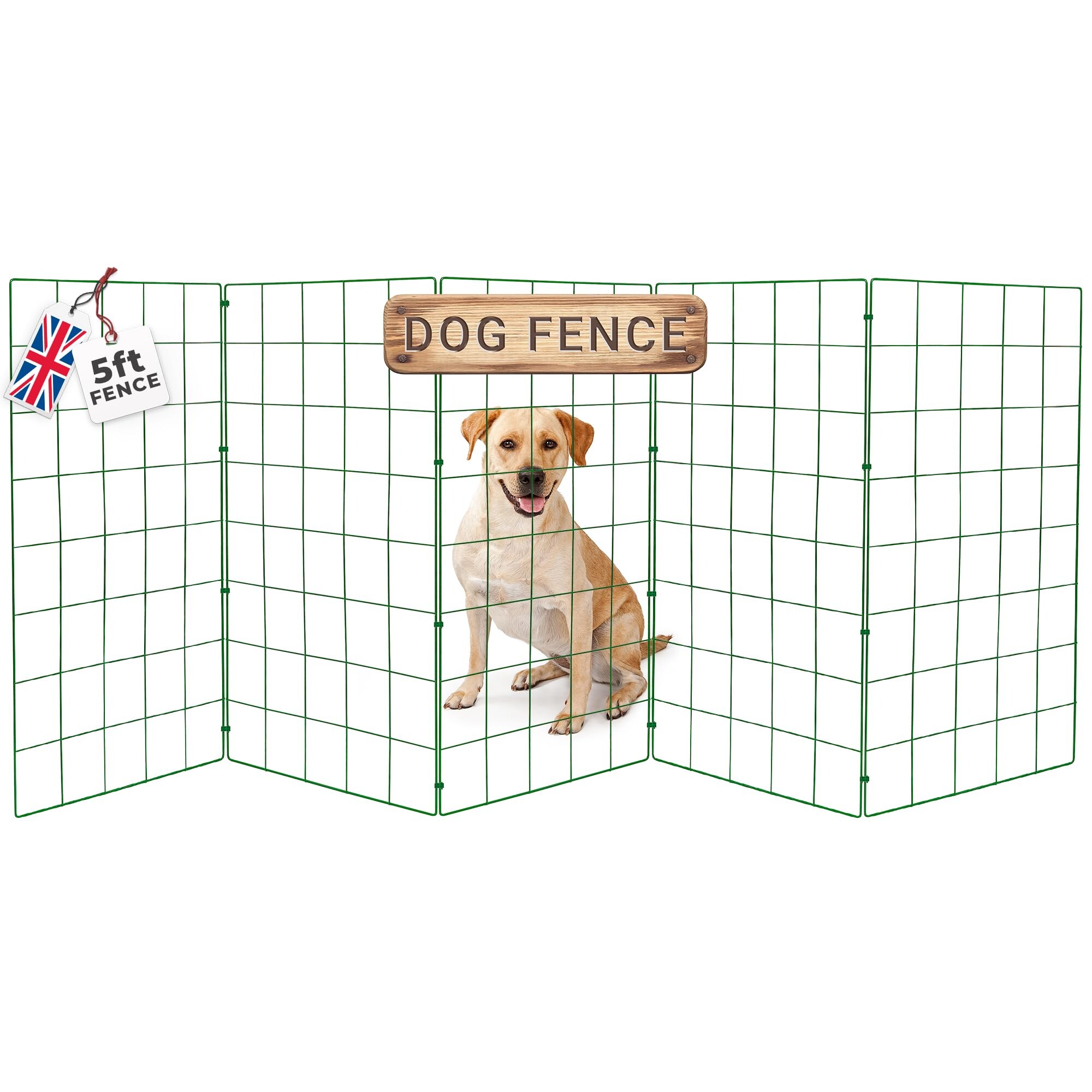 Dog Fence Outdoor - Portable Dog Fence for Secure Play, Freestanding ...