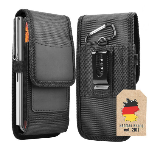 (BLACK) Cadorabo Universal mobile phone Case with belt clip for mobile ...