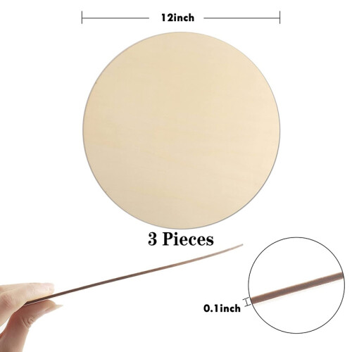 Círculos de madera de 30 cm para manualidades, sin terminar, en blanco ...