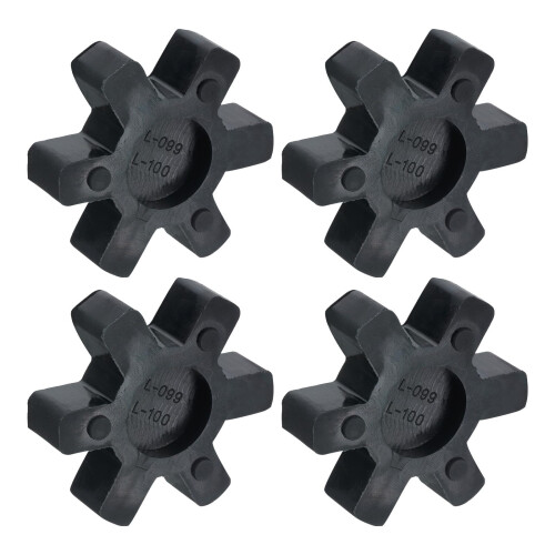 4pcs L099/L100 Jaw Coupling Insert, Flexible Solid Type NBR Rubber Jaw ...