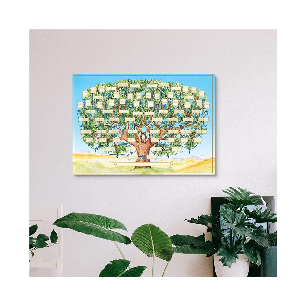 Family Tree Chart Genealogy Poster Blank Fillable Ancestry Chart,A on OnBuy