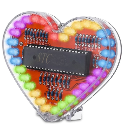 Módulo de luz LED intermitente RGB en forma de corazón, kit electrónico ...
