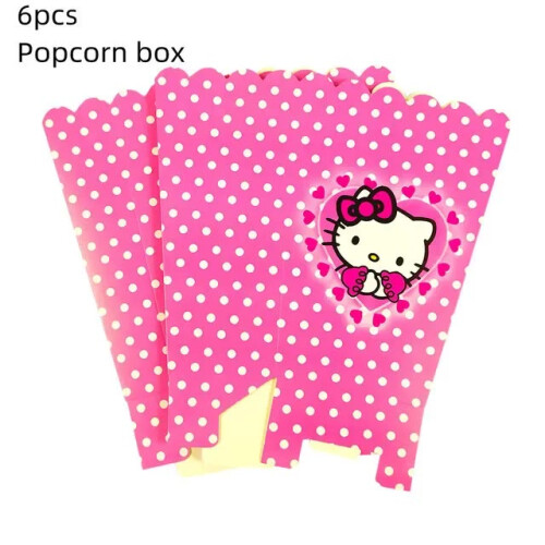 (Popcorn box-6pcs, Other) Cute Cartoon Kitty Cat Balloons Set First 5th ...