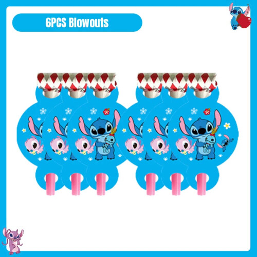 (6pcs blowouts, Other) Disney Stitch Birthday Party Decoration ...