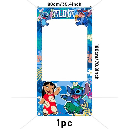 (JH 188-1, Other) 1pc90x180 Cartoon Lilo And Stitch Photo Booth Prop ...