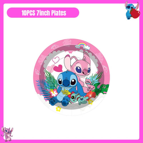 (10pcs 7inch plates 1, Other) Disney Lilo And Stitch Party Decoration ...
