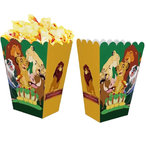 (Popcorn box1, 6pcs) 6/12/18/24Pack Simba Lion King Party Popcorn Box ...