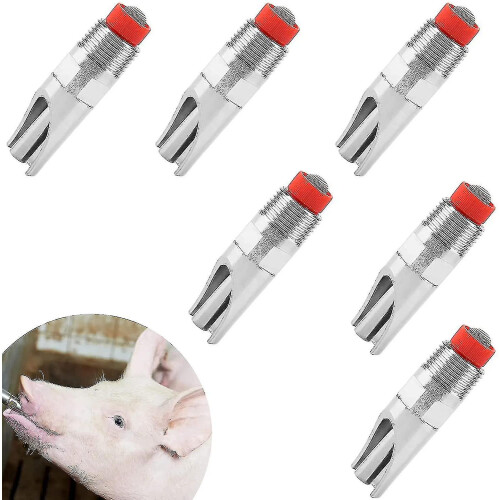 Stainless Steel Pig Waterer Automatic Pig Waterers 6pcs Stainless Steel ...