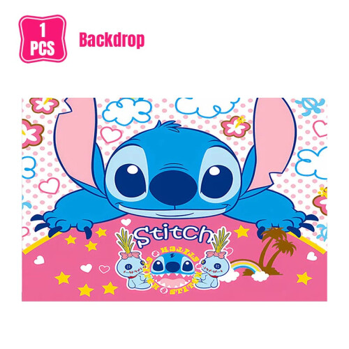 (Backdrop, Other) Lilo And Stitch Birthday Decorations Stitch Birthday ...