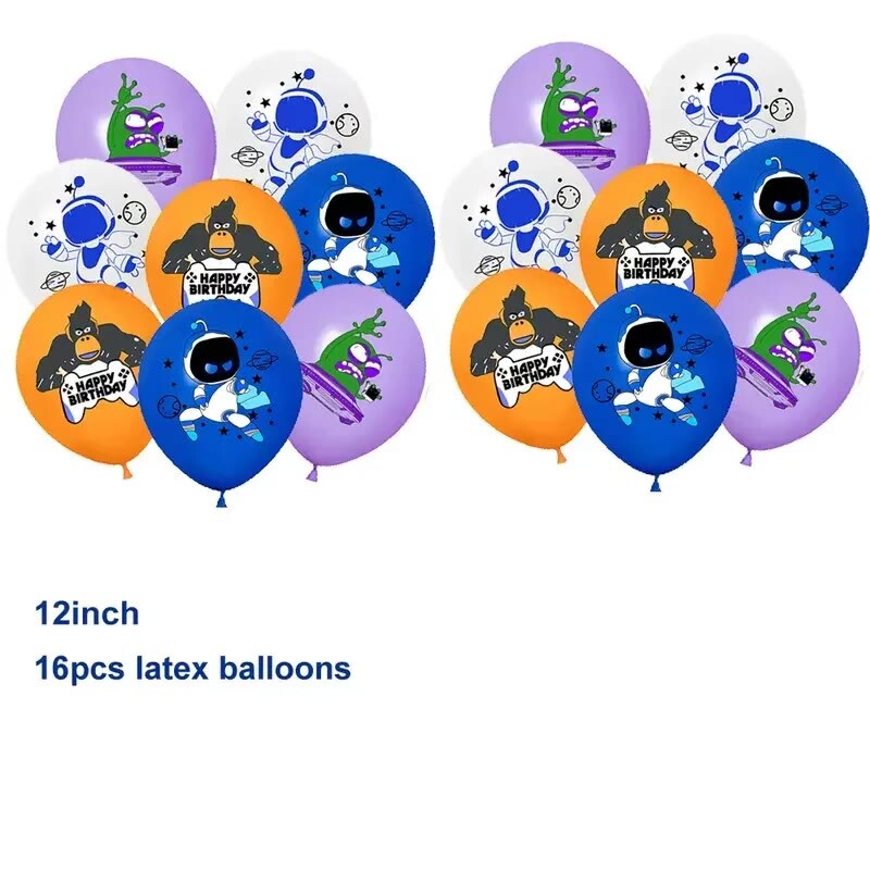 (1 Set-2, Other) Astro Bot Theme Party Decoration Robot Latex Balloon ...
