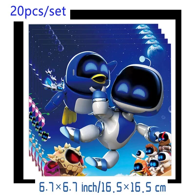 (1 Set-2, Other) Astro Bot Theme Party Decoration Robot Latex Balloon ...
